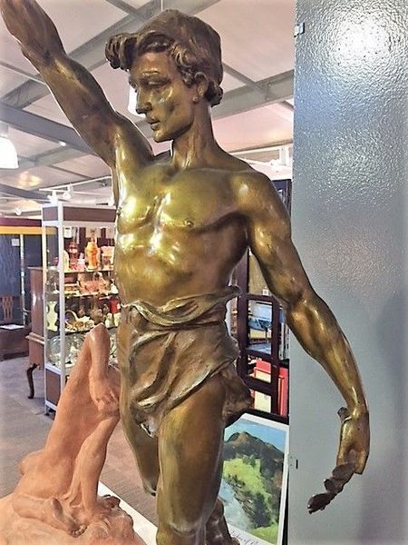 Debut, Marcel, A Huge Original French Bronze Casting Of A Young Man, C ...