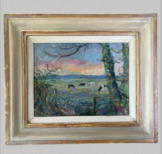 Davina Gibbs Oil On Board 'A Wiltshire Sunset' | Vinterior