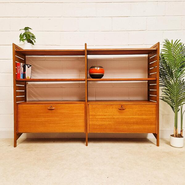 Staples Ladderax Vintage Mid Century 1960s Danish Design 2 Bay Cabinet ...