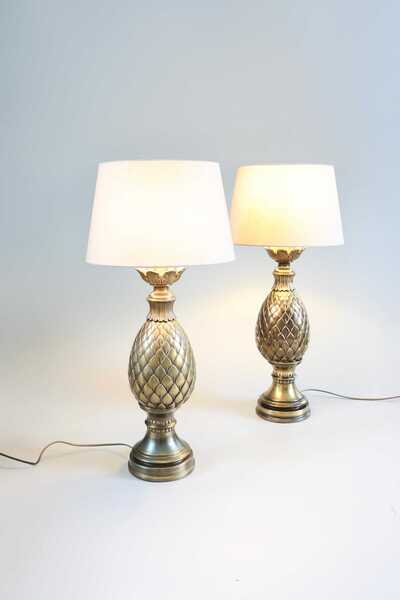 Set Of Two Deknudt 'Pineapple' Table Lamps, Brass, 1970s, 1980s ...