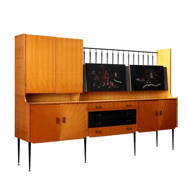 Vintage Cupboard Maple Veneer Italy 1960s | Vinterior
