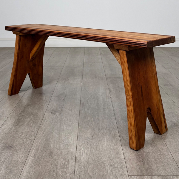 Antique 20th Century Small Good Quality Pitch Pine Bench ( Af 5874 ...