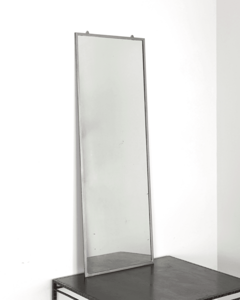 Parisian C.1920s Nickel Plated Brass Outfitters Mirror | Vinterior