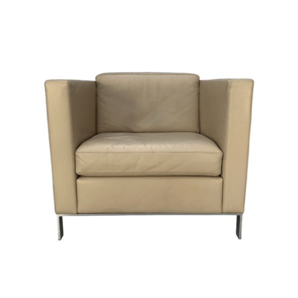 Walter Knoll Foster 500.10 Armchair In Ivory Leather | Walter Knoll ...