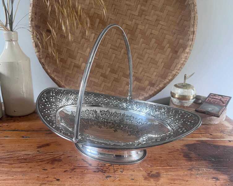 Victorian Martin Hall & Co Silver Plated Basket Antique Sheffield Epns ...