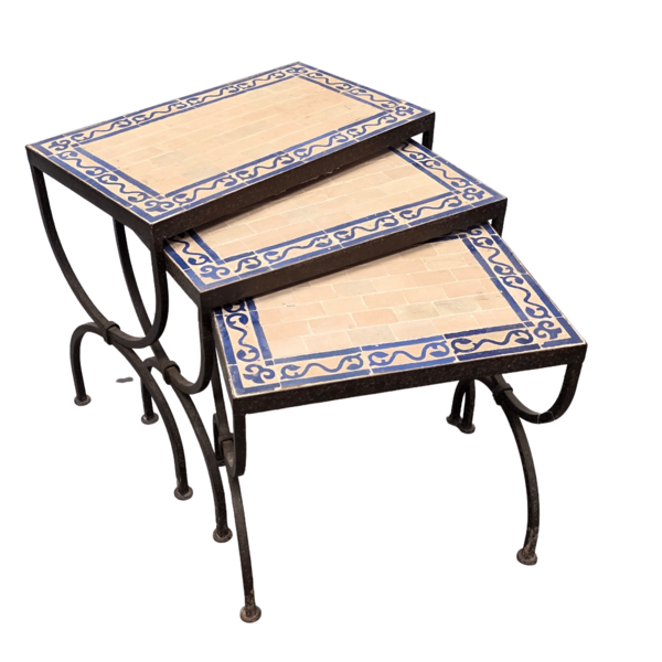 Moroccan Escutcheons Tables Of Cast Iron And Ceramic | Vinterior