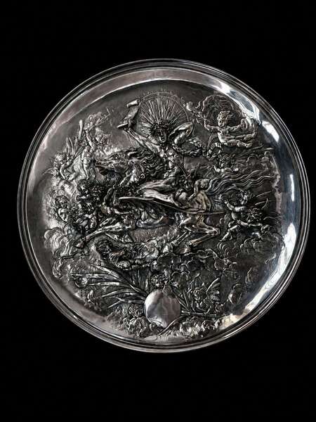 Antique Silver Plate Repoussé Charger By Elkington And Co. 1868 ...