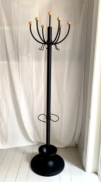 Sputnik / Atomic Style Black Cast Iron Coat & Umbrella Stand #1 | Vinterior