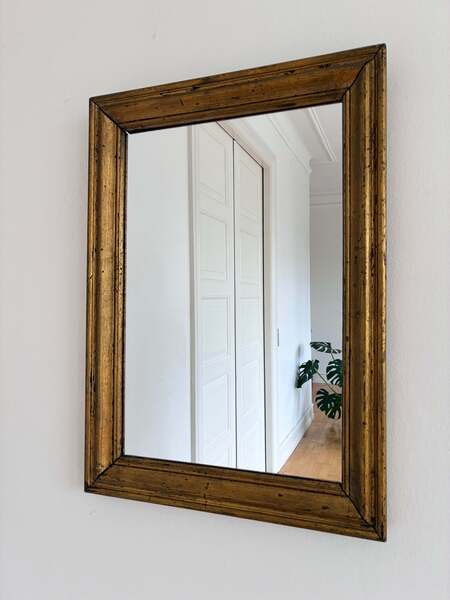 Antique Giltwood Wall Mirror In Gold | Vinterior