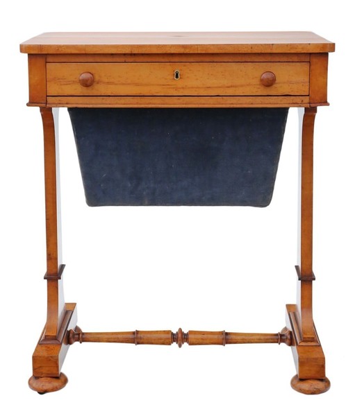William IV C1835 Birdseye Maple Work / Sewing Table | Vinterior
