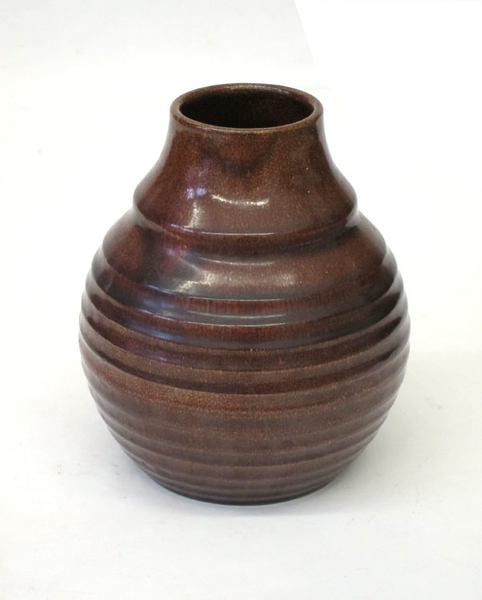 1950s Industrial Fifties Erica Ceramic Vase in Brown | Vinterior