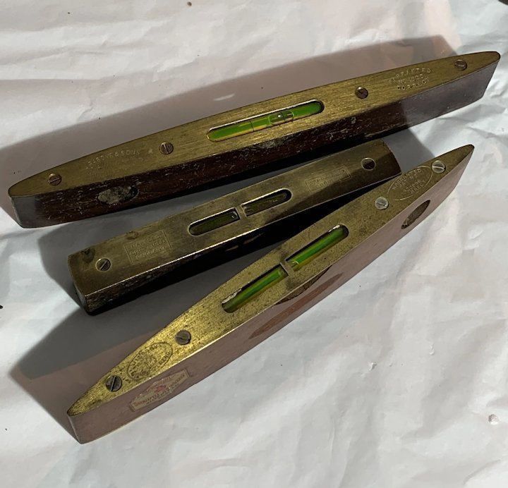 Set Of Three Vintage Spirit Levels | Vinterior