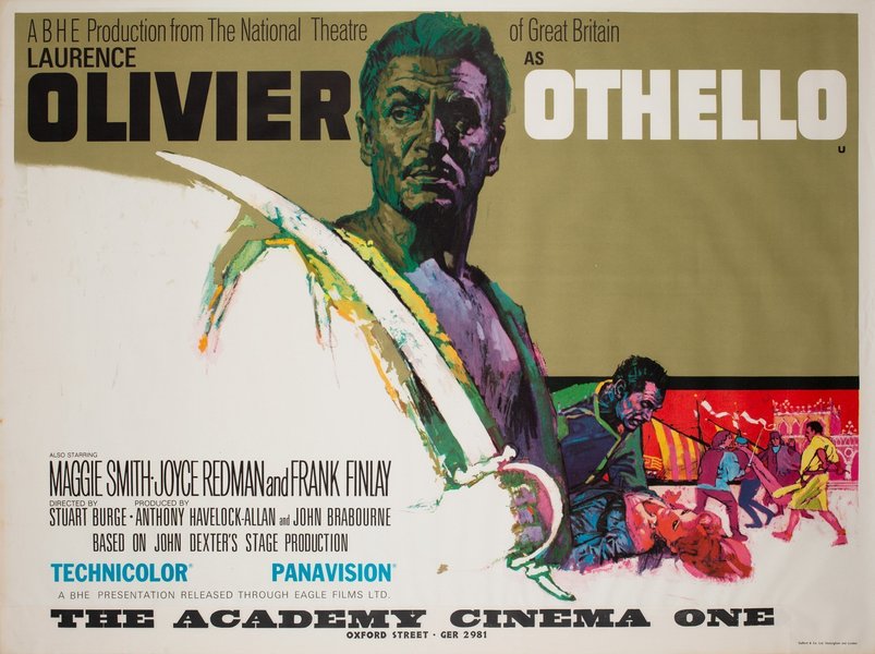 Othello 1965 Academy Cinema Uk Quad Film Movie Poster | Vinterior