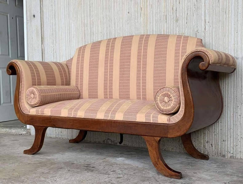 Antique Scroll Arm Sofa | Baci Living Room