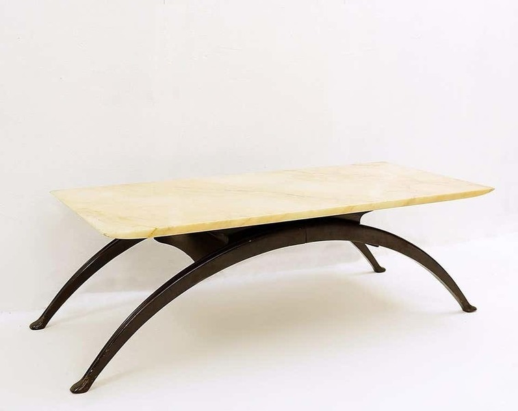 Tables, 20th Century Arch Legs And Marble Top Coffee Table | Vinterior