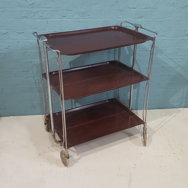 Mid Century Modern Folding Trolley | Vinterior