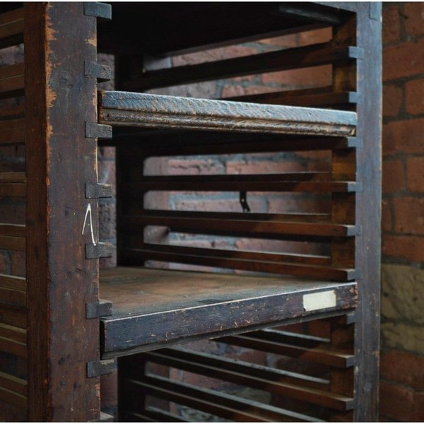 Antique Typsetting Storage Unit Printers Storage | Vinterior