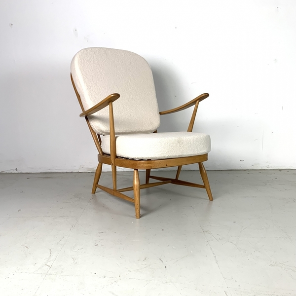 Vintage Ercol Armchair With Sherpa Upholstery | Ercol | Vinterior