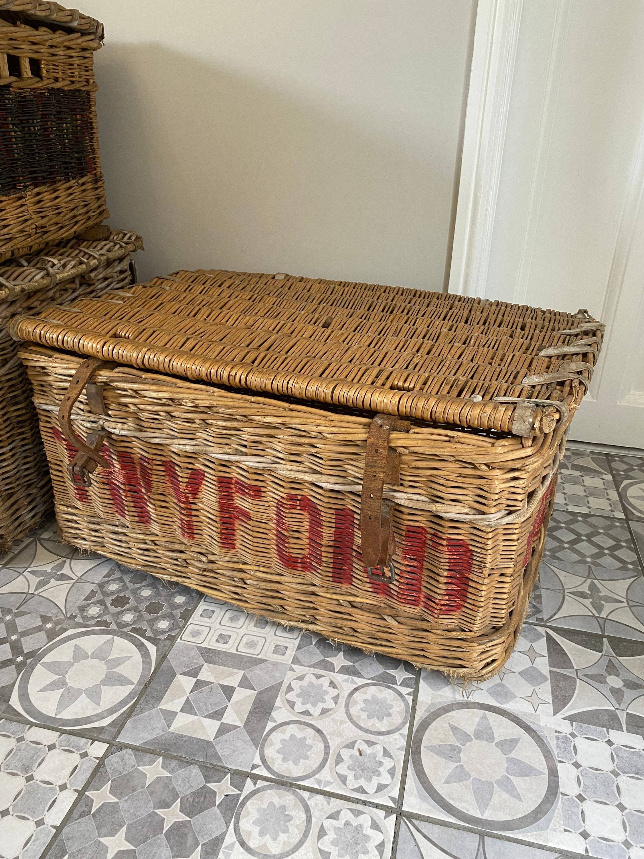 Vintage Wicker Laundry Basket