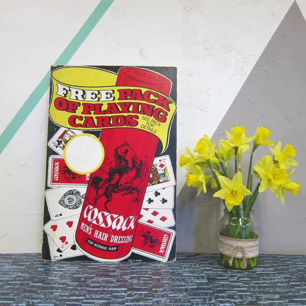 Vintage 1960s Advertising Sign Poster Playing Cards | Vinterior
