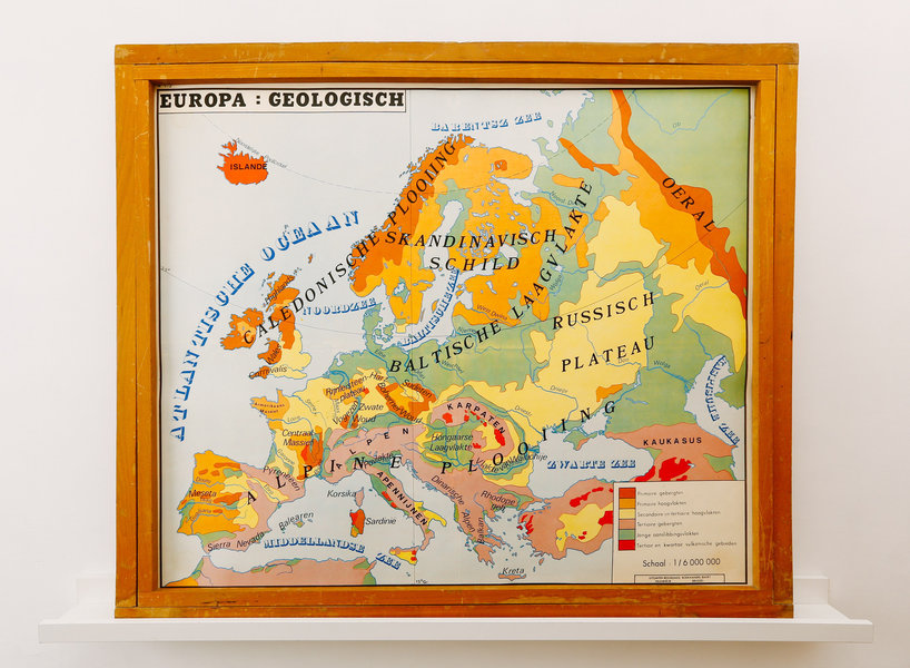 Original Vintage Flemish Educational School Wall Chart Europe ...