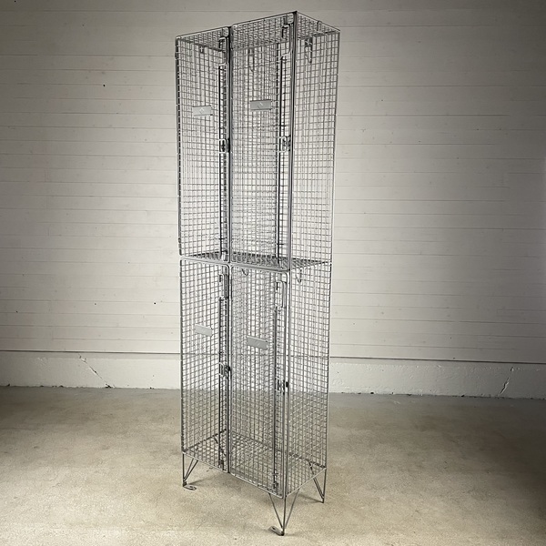 Vintage Steel 4 Door Wire Locker | Vinterior