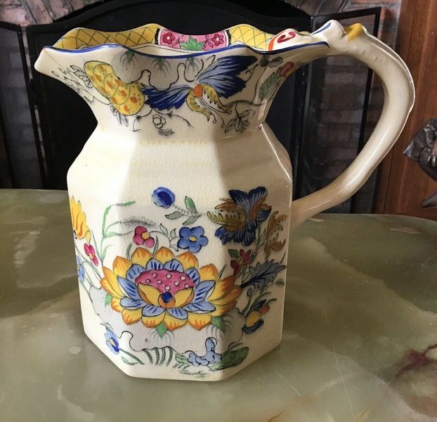 Rare Mason’s Lotus Pattern Jug Circa 1900 Fix To Spout | Vinterior