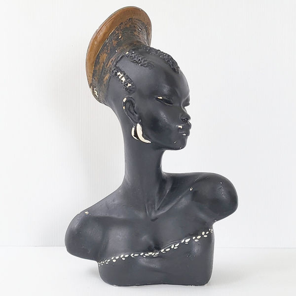 Vintage African Woman Bustre 1950 In Plaster 50s 1950s Rockabilly 50s ...