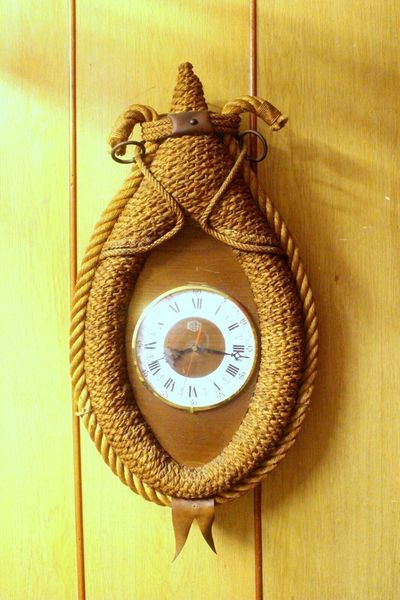 Rustic French Antique Rope Horse Collar Wall Clock Working Romans ...