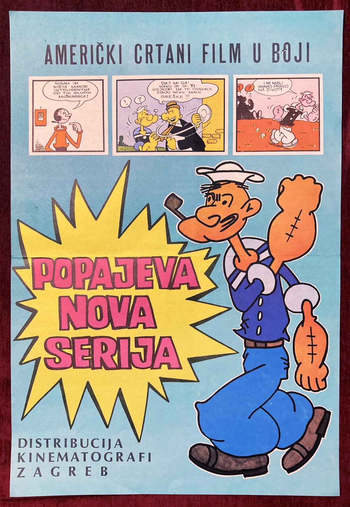 Original Vintage Poster Popeye The Sailor Animated Series 1969 Rare Yu ...