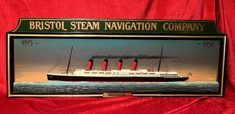 Historic Maritime Memorabilia 'Hms Aquatania' Diorama Wooden Ship ...