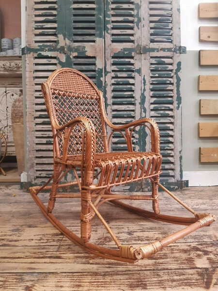 Vintage Child's Cane Rocking Chair | Vinterior
