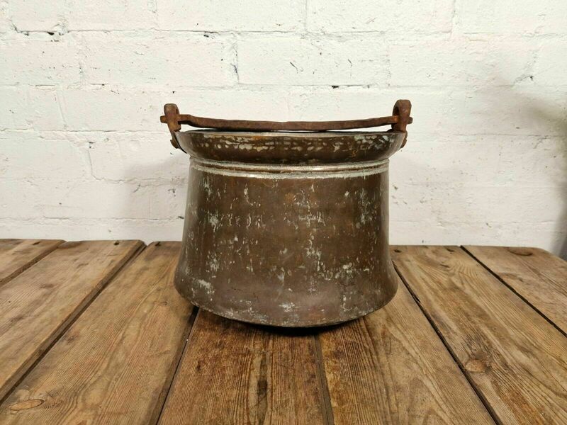 Vintage Antique French Hammered Copper Cooking Cauldron Gypsy Pot ...