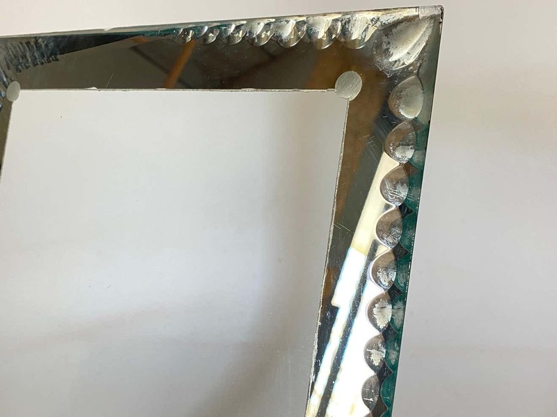 Art Deco Picture Frame Back Bakelite And Bevelded Mirror, France Circa ...