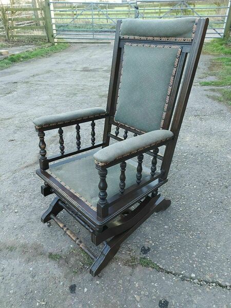 Antique Victorian Sprung Rocking Chair | Vinterior