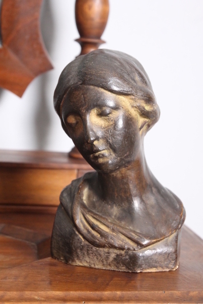 Ancient 19th Century Terracotta Half Bust Sculpture | Vinterior