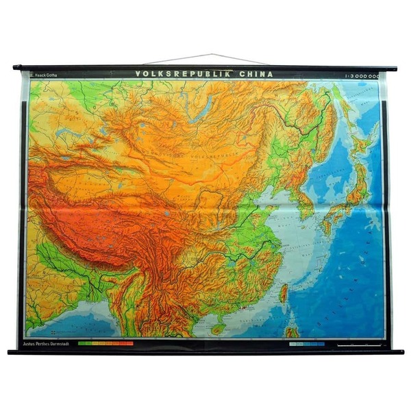 Vintage Picture Poster Wall Chart Rollable Large Map Peoples Republic ...